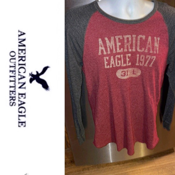 American Eagle Outfitters | Shirts | Mens Aeo Logo Long Sleeve | Poshmark